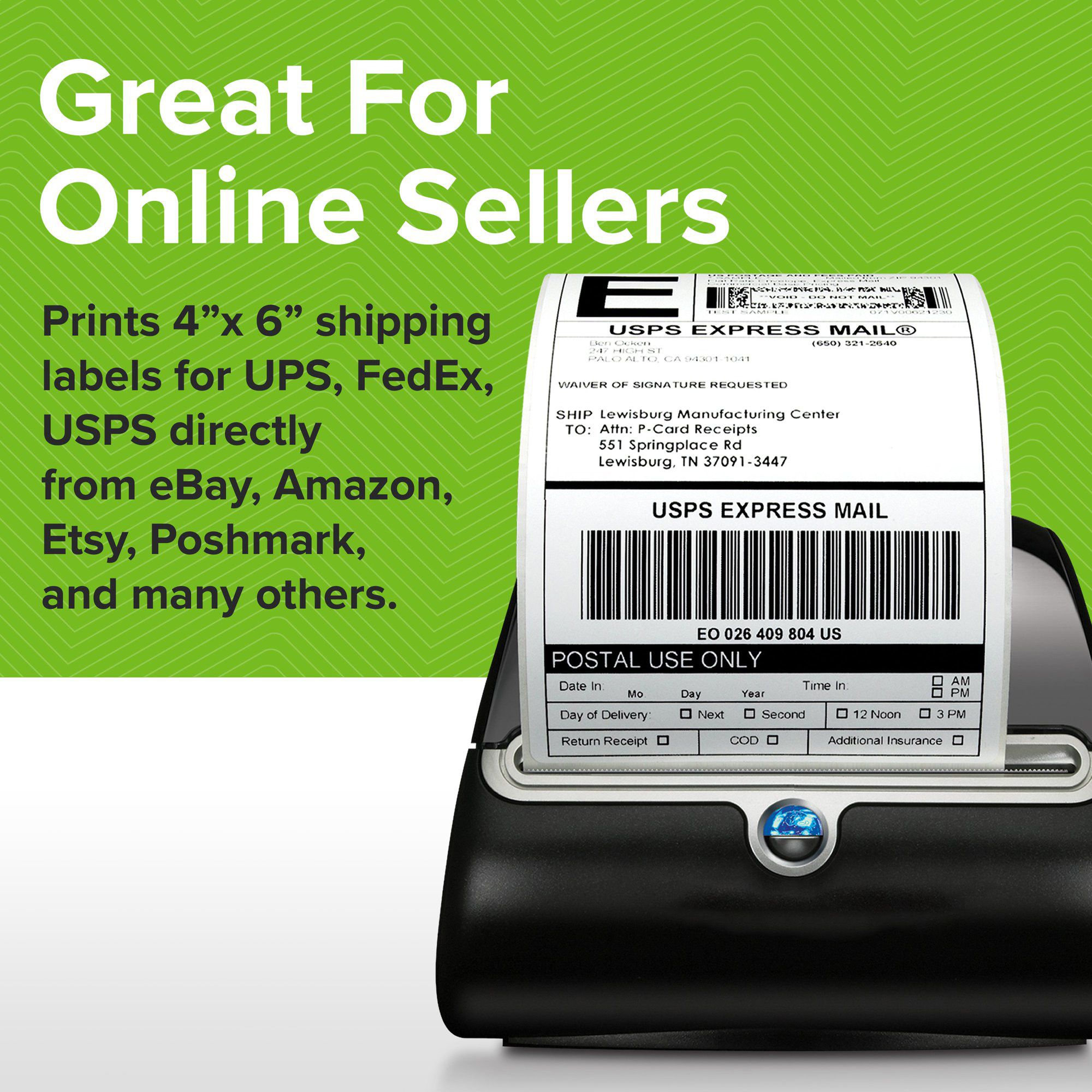 LUFIER - Shipping Label Printer, Prints 4x6 Extra Large Shipping Labels